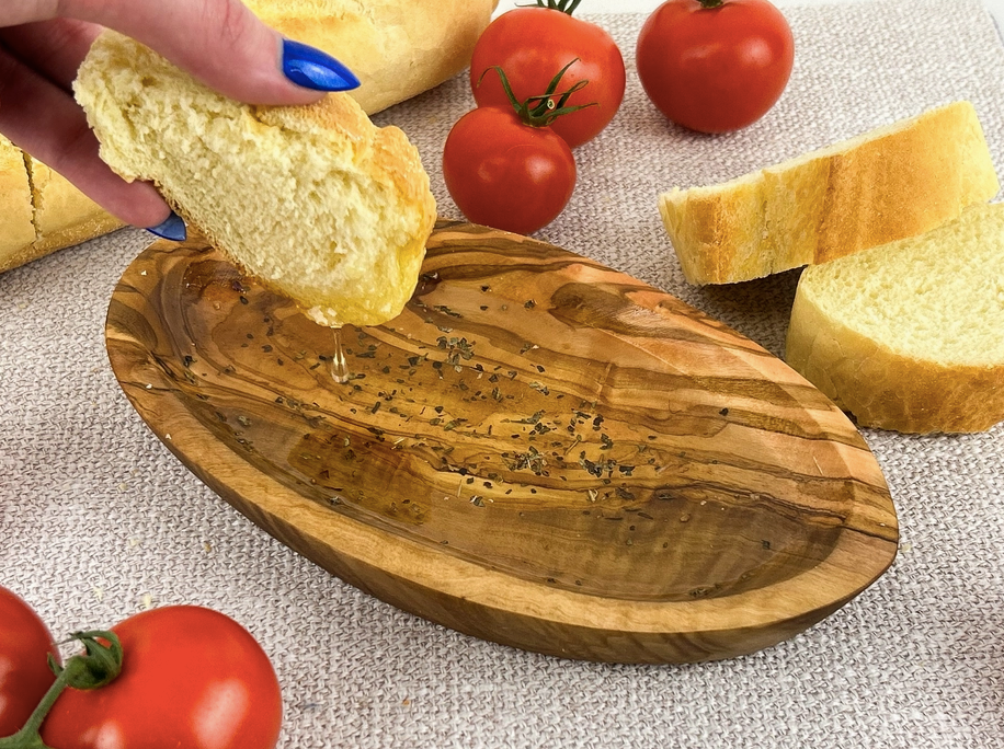 Olive Wood Dipping Dish – Rare Assembly