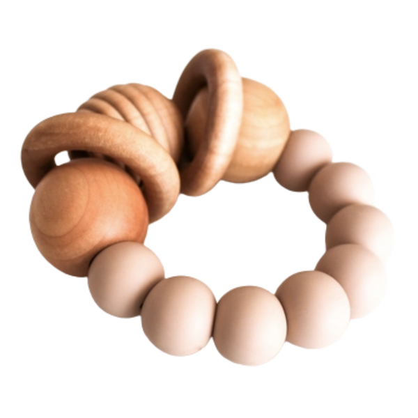 Natural Wood Teething Rattle | Rare Assembly